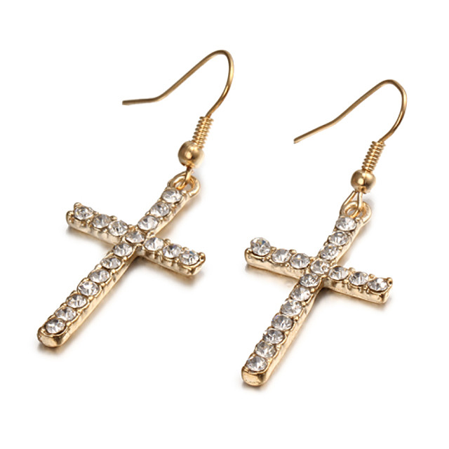 Boucle d'Oreille Pendantes Croix Christ Bagues Tendance Bijoux pour ...
