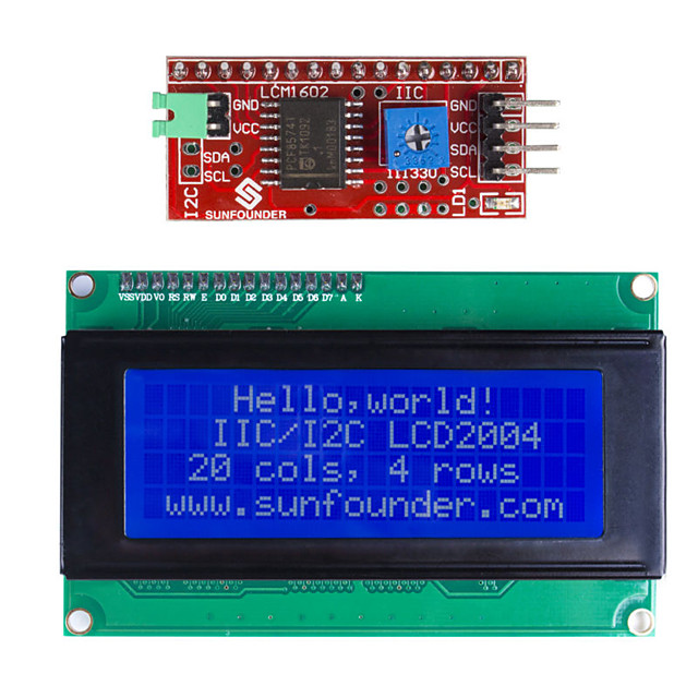 Lcd Seriale 2004 Display Del Modulo Iic I2c Per Arduino Funziona Con Ufficiale Per Arduino